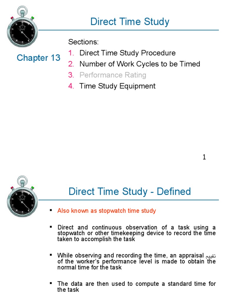 Direct Time Study Procedures Explained | PDF | Teaching Mathematics ...