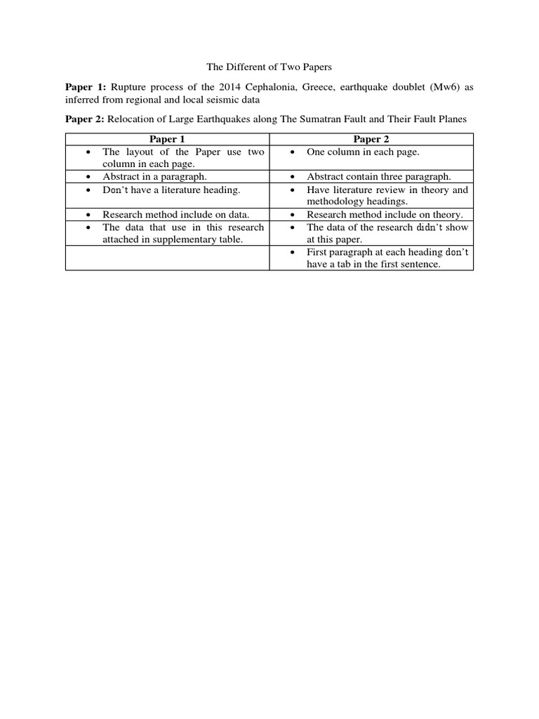 Comparison of Two Earthquake Research Papers | PDF