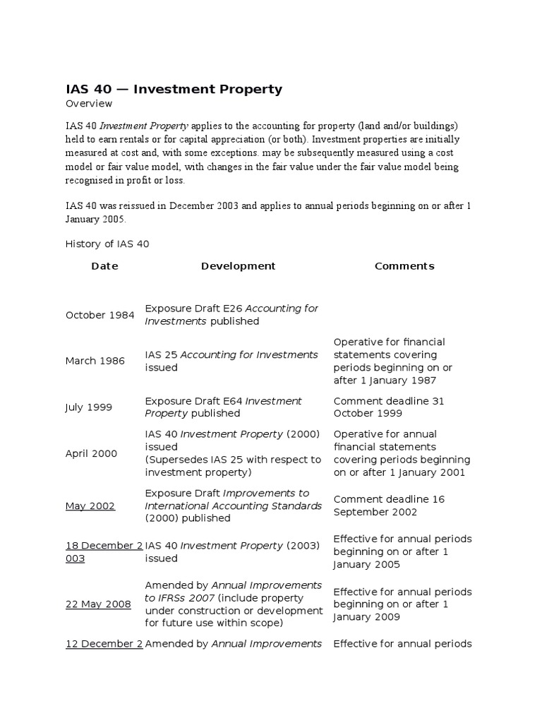 Ias 40 | PDF | International Financial Reporting Standards | Fair Value