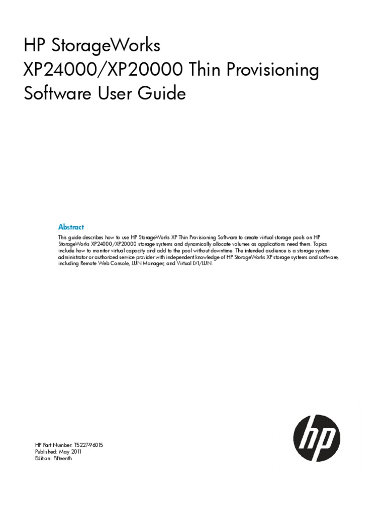 XP24000XP20000 Thin Provisioning PDF | PDF | Provisioning | Windows Xp