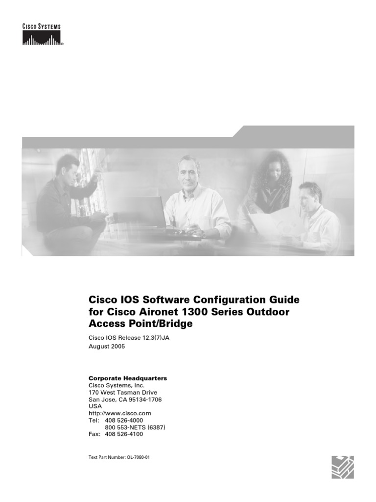 Cisco IOS Software Configuration Guide For Cisco Aironet 1300 Series Outdoor Access Point-Bridge ...