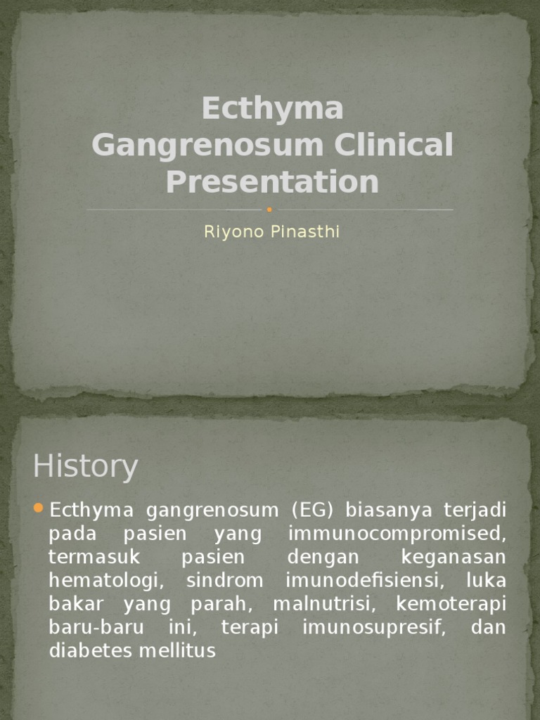 Ecthyma Gangrenosum: Gejala dan Perawatan | PDF