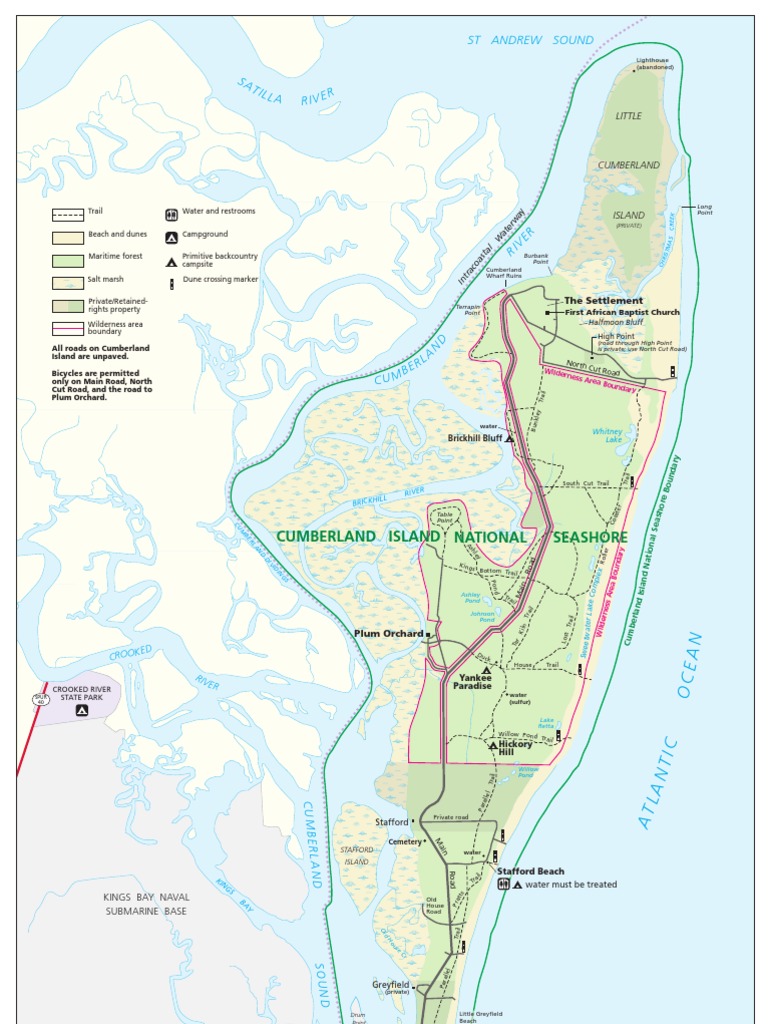 Cumberland Island Map (2007) | PDF | Outdoor Recreation | Adventure Travel
