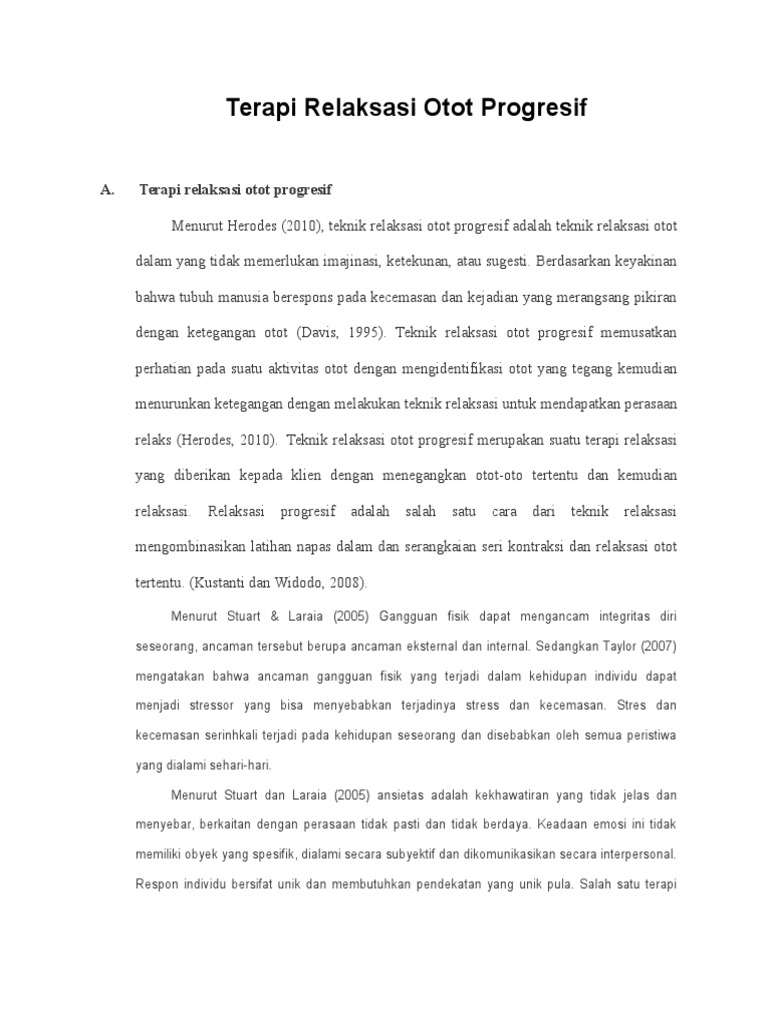 Terapi Relaksasi Otot Progresif | PDF