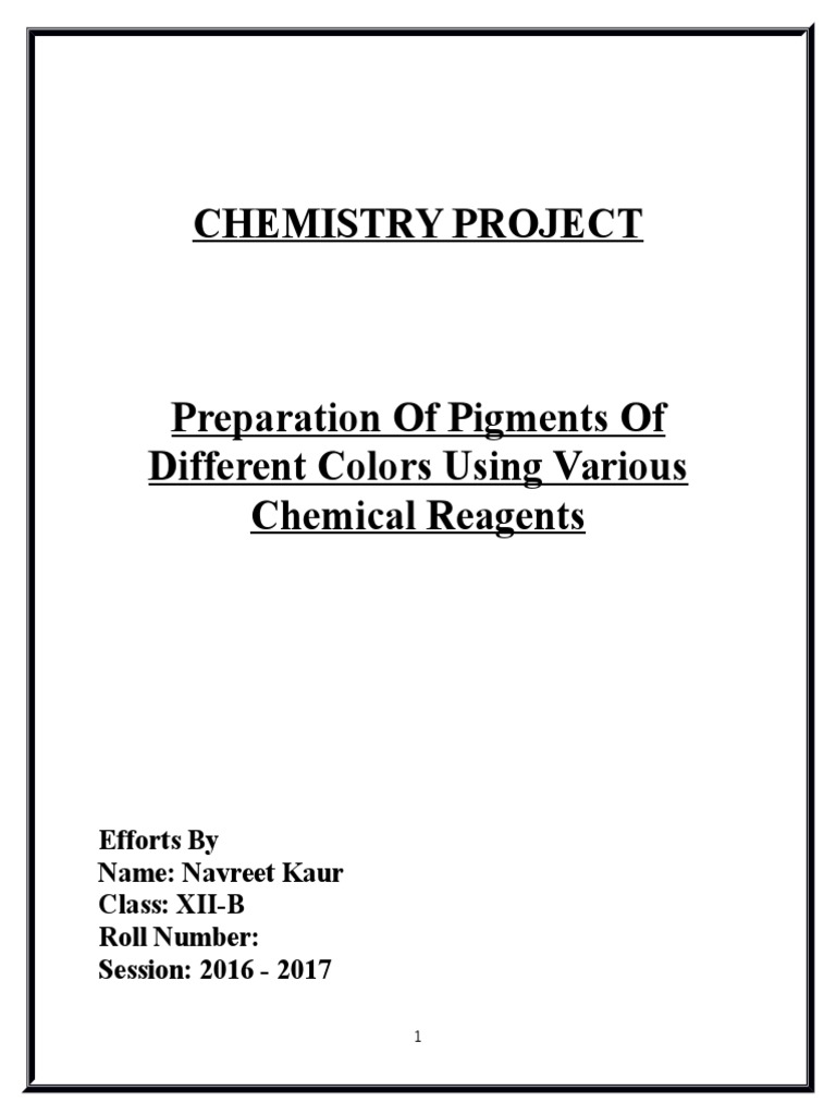 Chemistry Project Final | PDF
