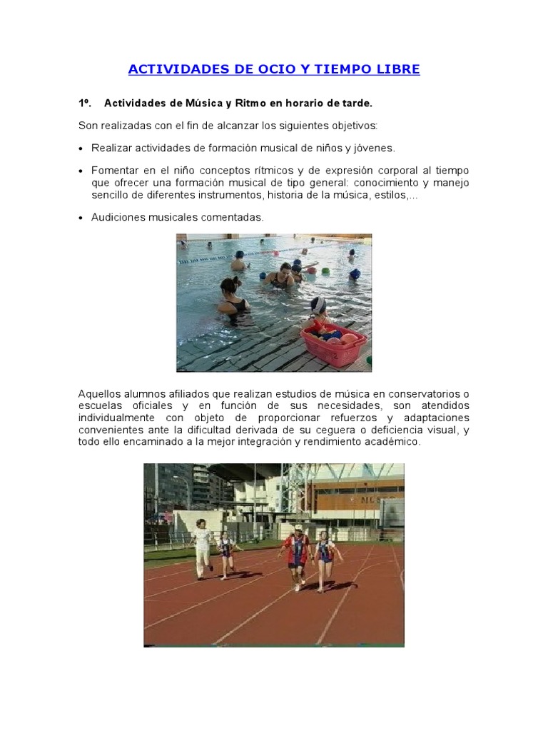 CREP Actividades Ocio-Tiempo Libre | PDF | Deportes | Ocio