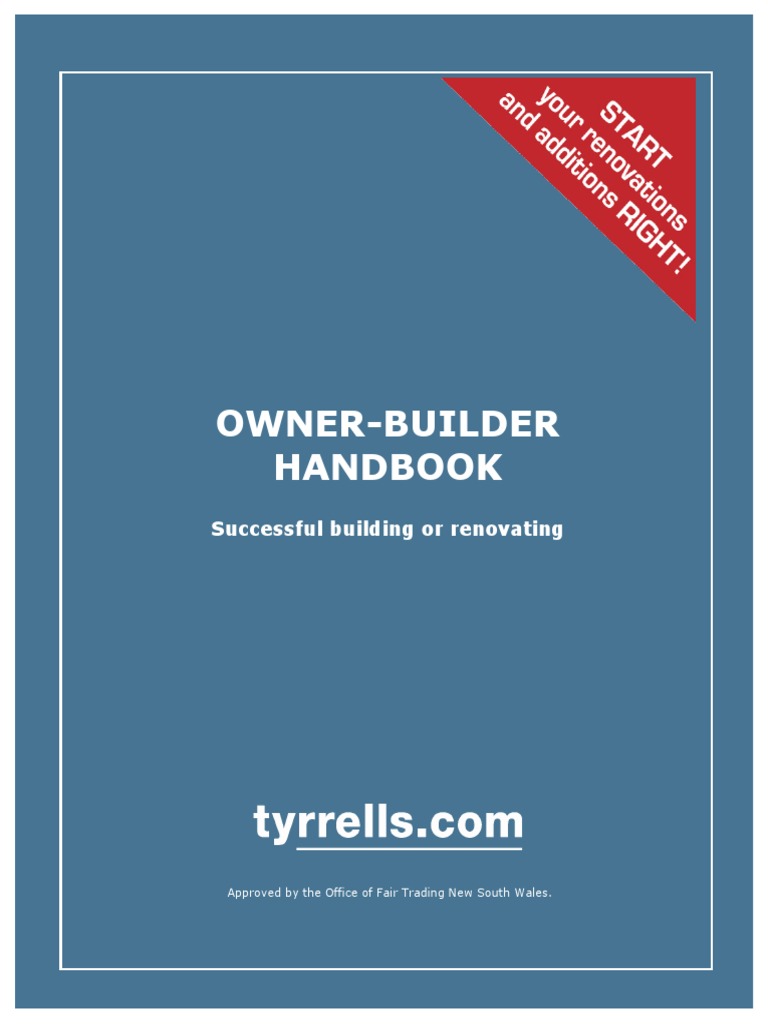 6 Owner-Builder+Handbook+NSW | PDF | Architect | Mortgage Loan