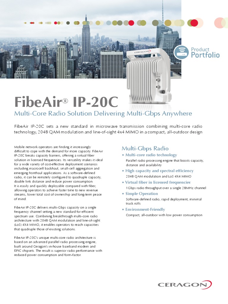 Ceragon FibeAir IP-20C Brochure ETSI | Multi Core Processor | Mimo
