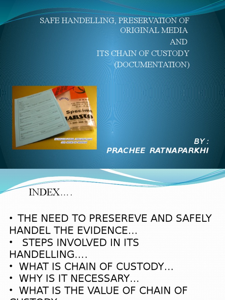 Chain of Custody in Evidence Handling | PDF | Evidence | Government ...