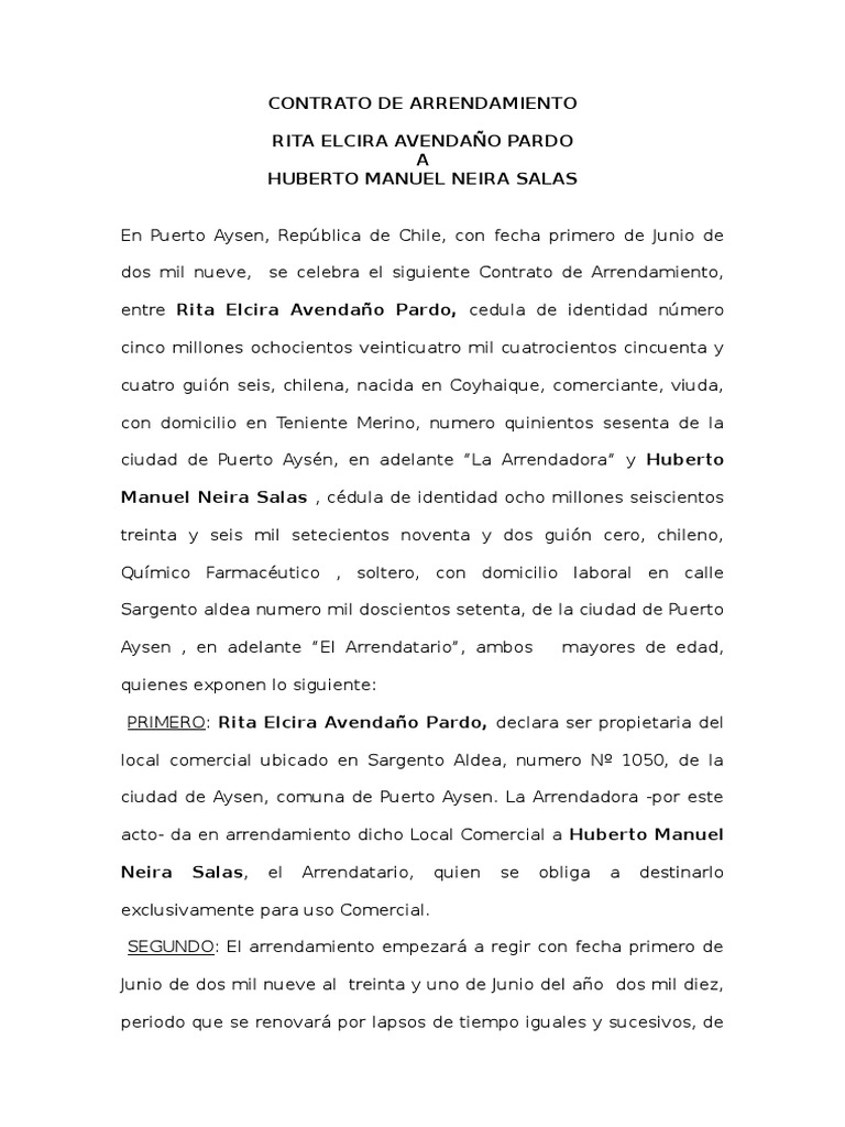 Contrato Arri Endo Local Comercial | PDF | Pagos | Alquiler