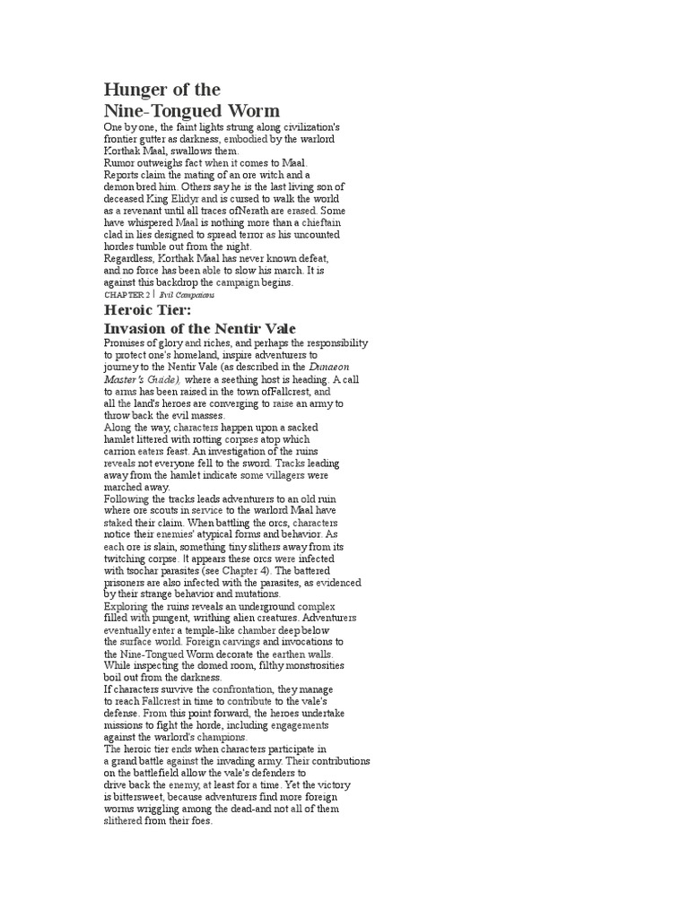 Hunger of The Worms | PDF | Fantasy