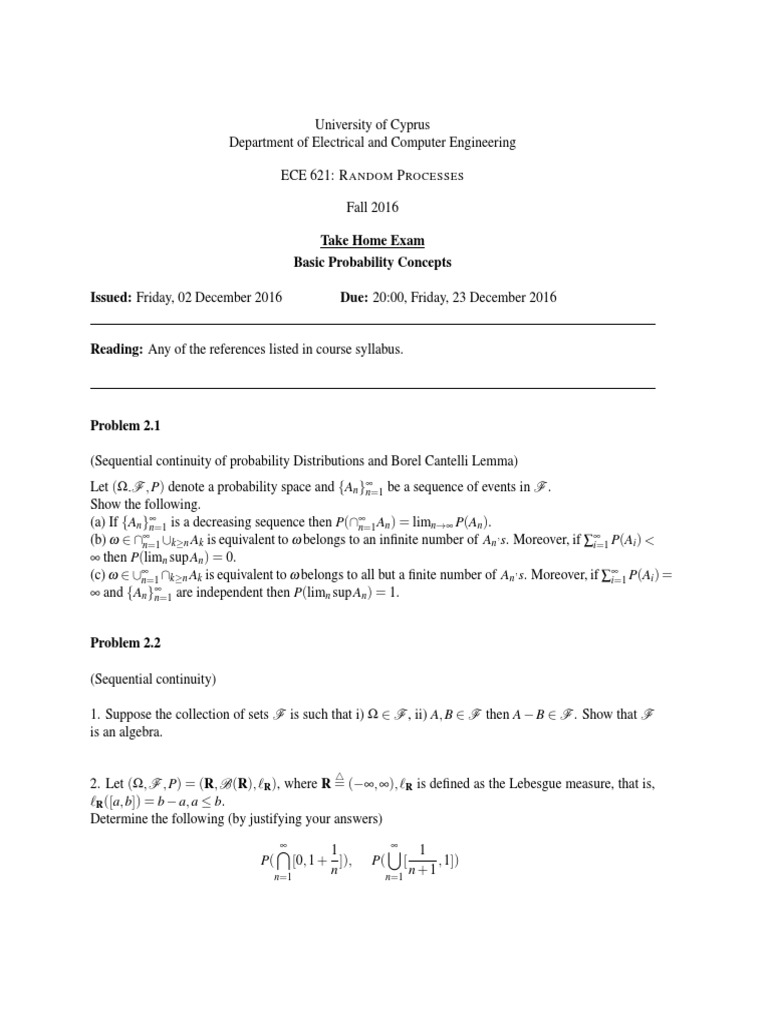 Take Home Exam | PDF | Mean Squared Error | Errors And Residuals