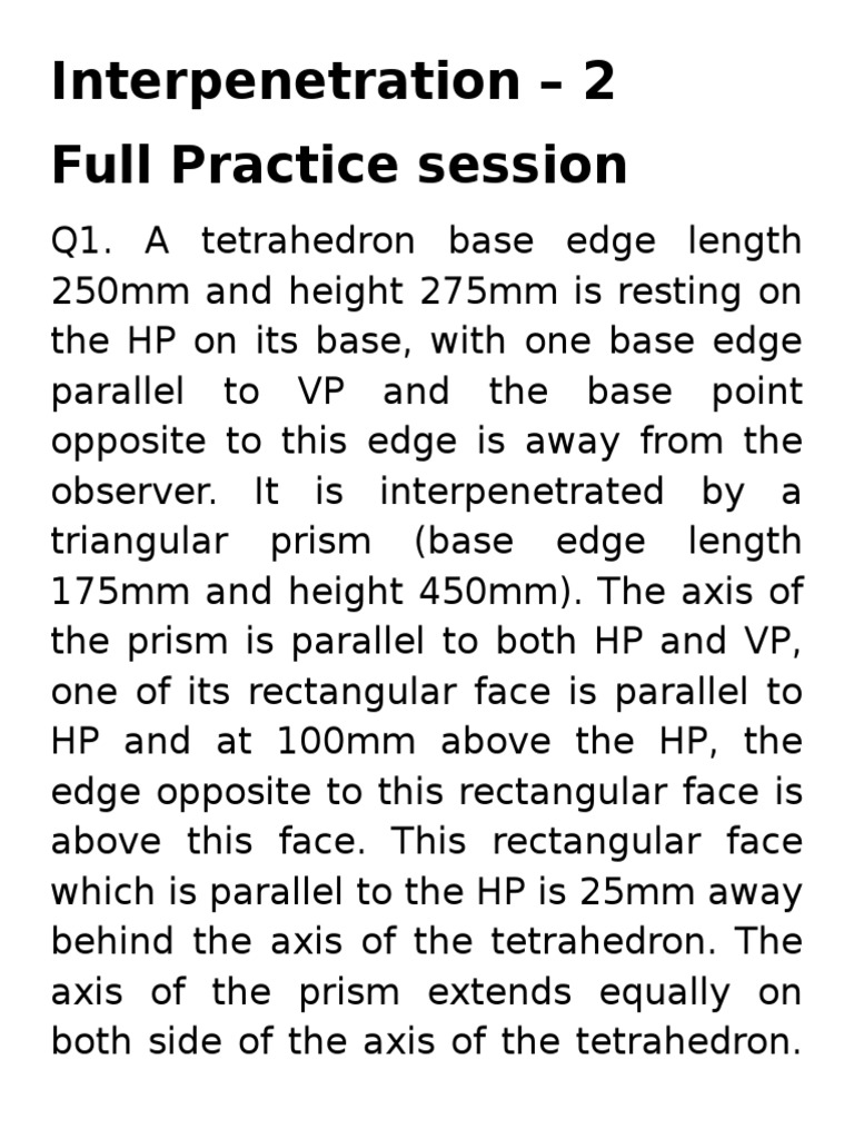 Interpenetration - 2 Full Practice Session | PDF