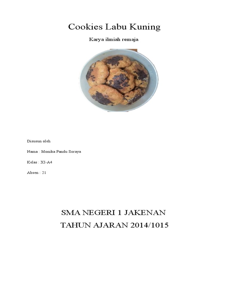 Kir Cookies Labu Kuning | PDF