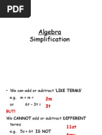 1 Algebraic Expressions (Simplify Expand Factorise Sub) A | PDF | Factorization | Mathematics