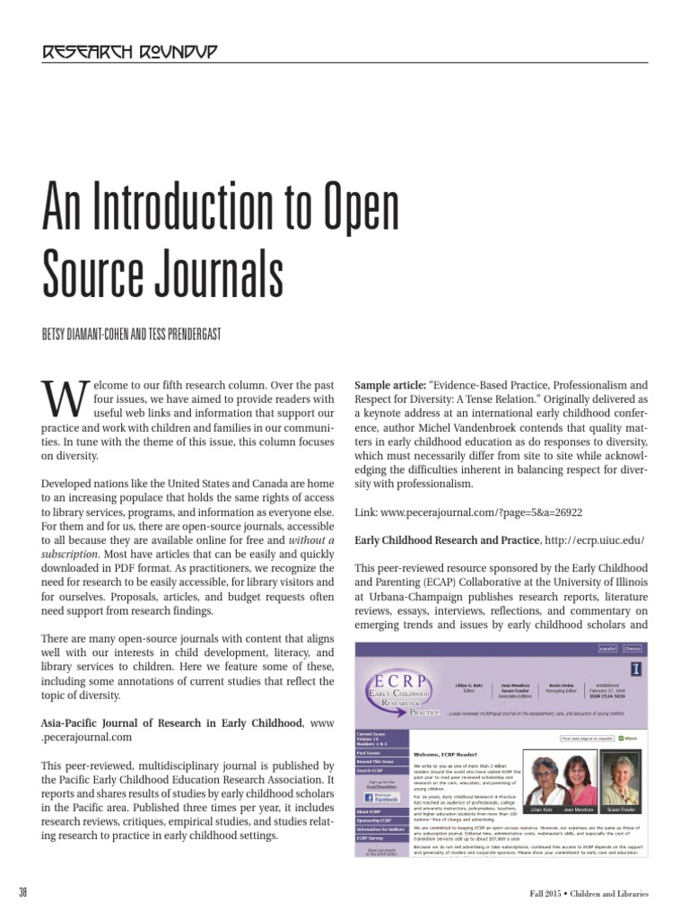 An Introduction To Open Source Journals | PDF