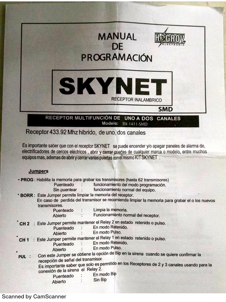 Manual SKYNET | PDF