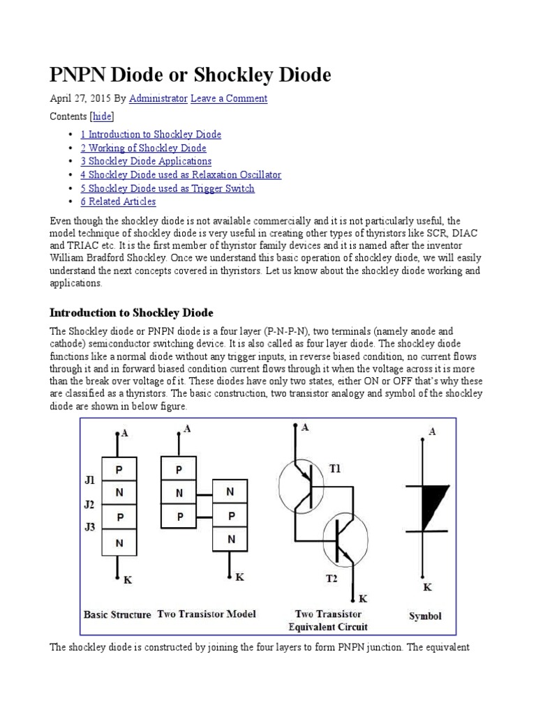 PNPN | PDF | Diode | P–N Junction