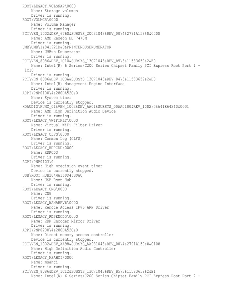 Dev List | PDF | Device Driver | Usb