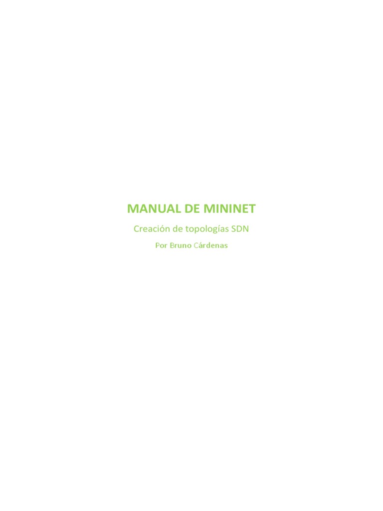 Manual de Mininet | PDF | Python (lenguaje de programación) | Protocolos de internet