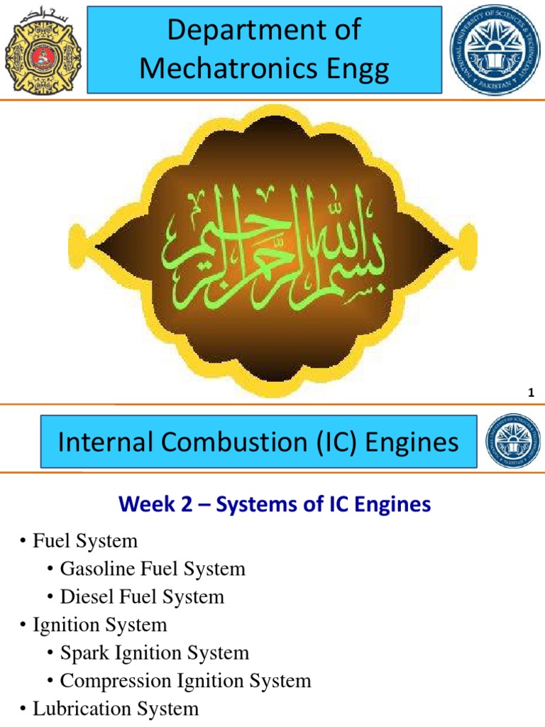 Department of Mechatronics Engg | PDF | Internal Combustion Engine ...