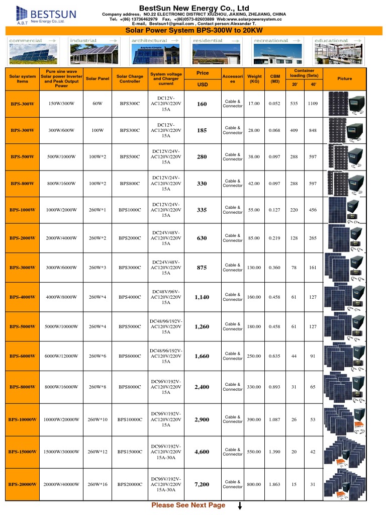 BPS-Solar Power System 300W To 20KW - BESTSUN - ABT2017 | PDF | Power ...