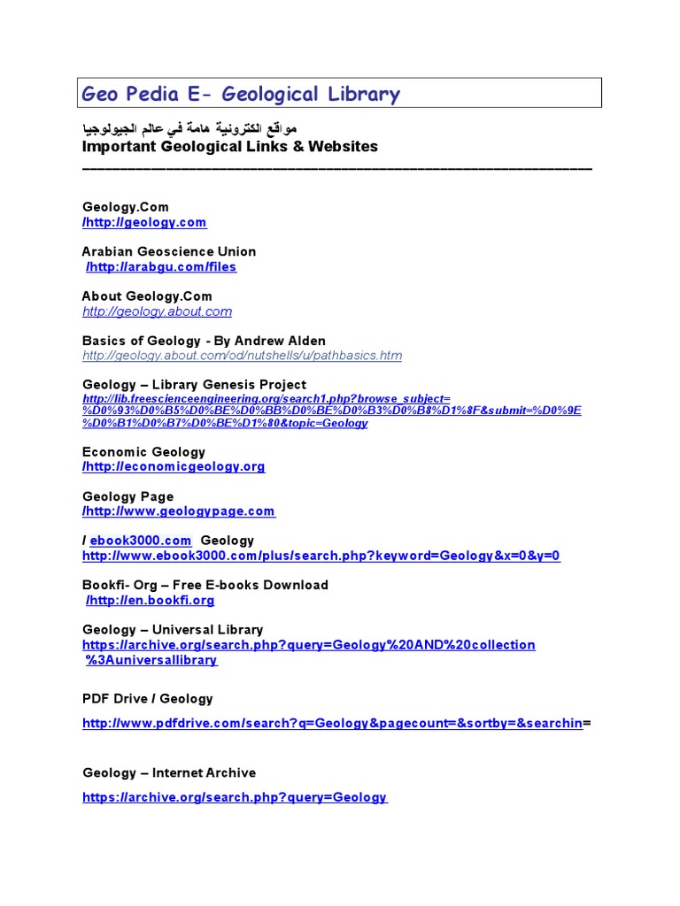 Geo Links Geopedia | PDF
