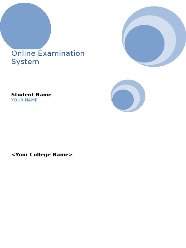 Online Examination System Sample Document | PDF | Business