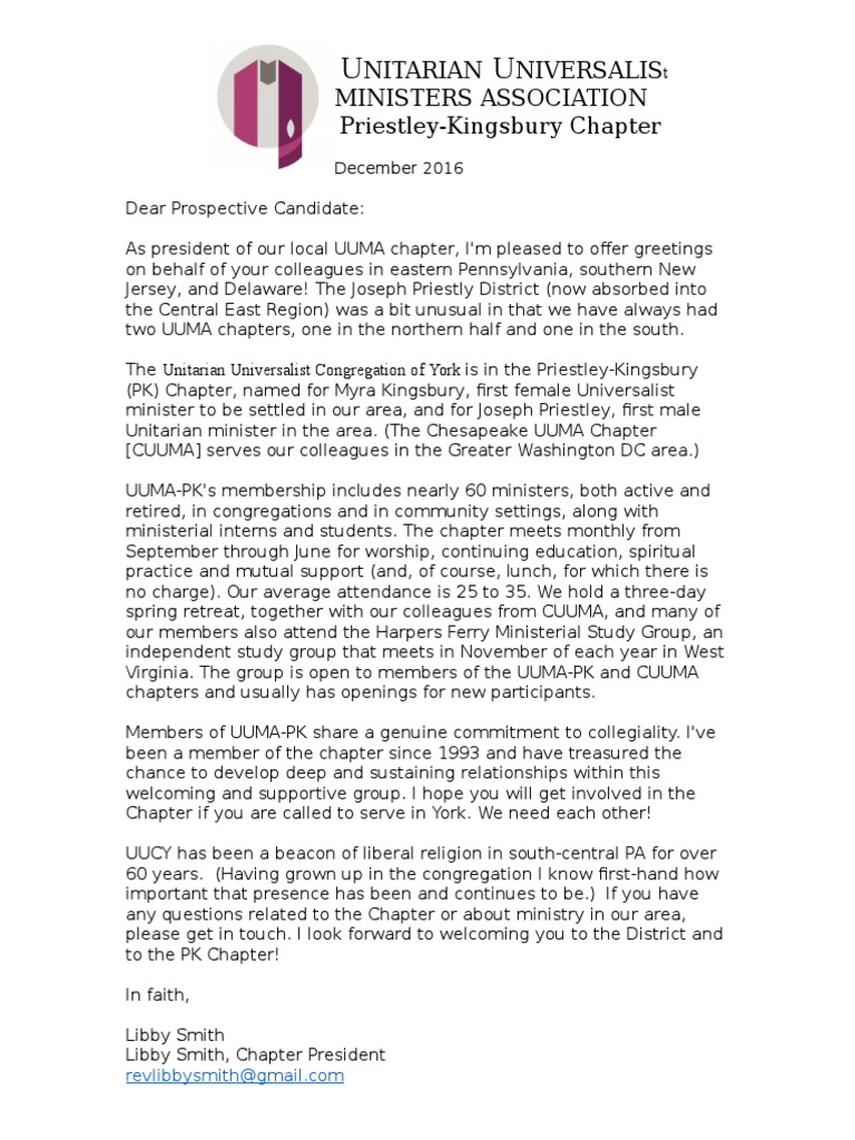 Uuma PK Seach Letter | PDF