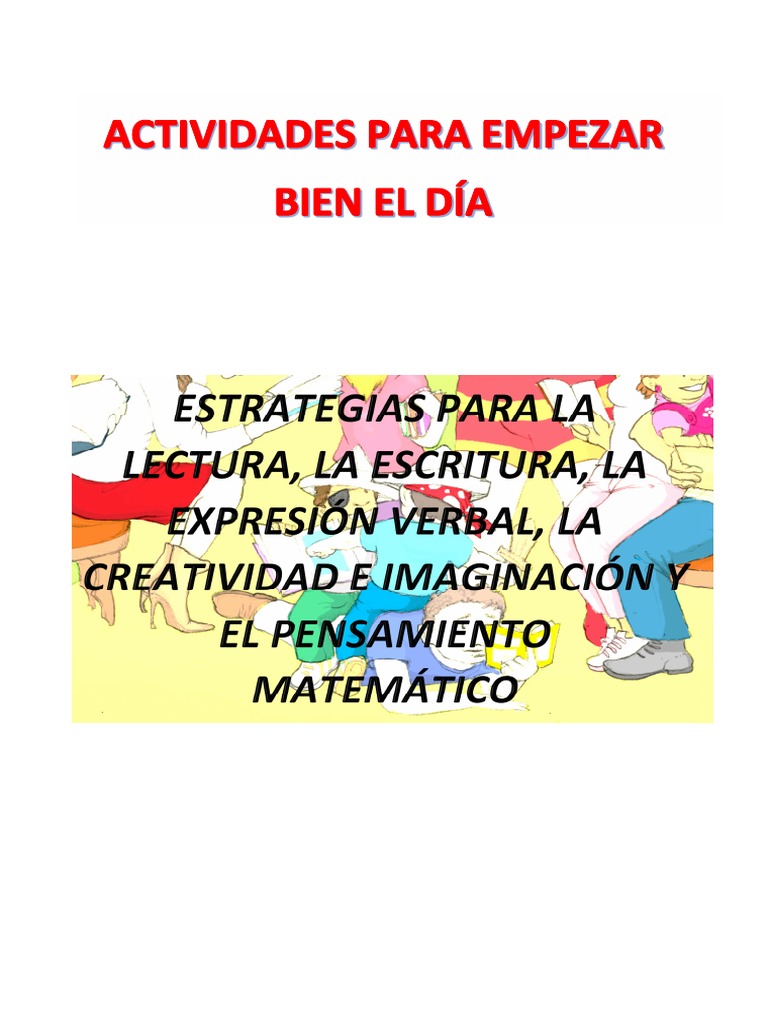 Actividades para Empezar Bien El Dia | PDF | Educación primaria ...