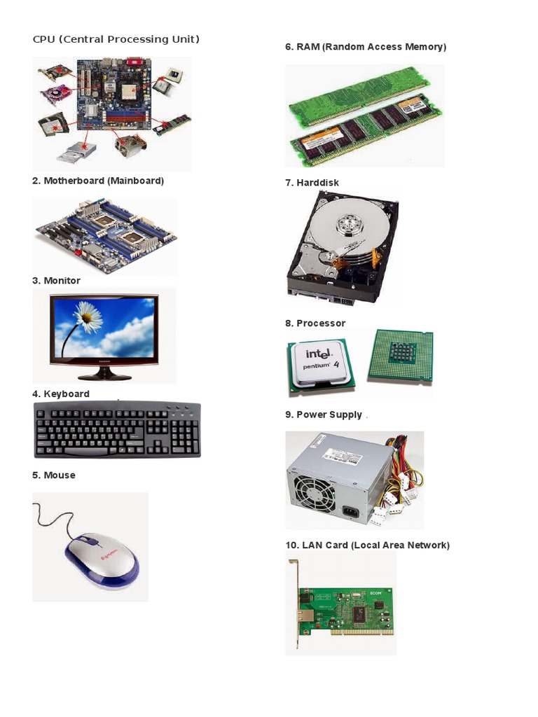 Essential Computer Hardware Components | PDF