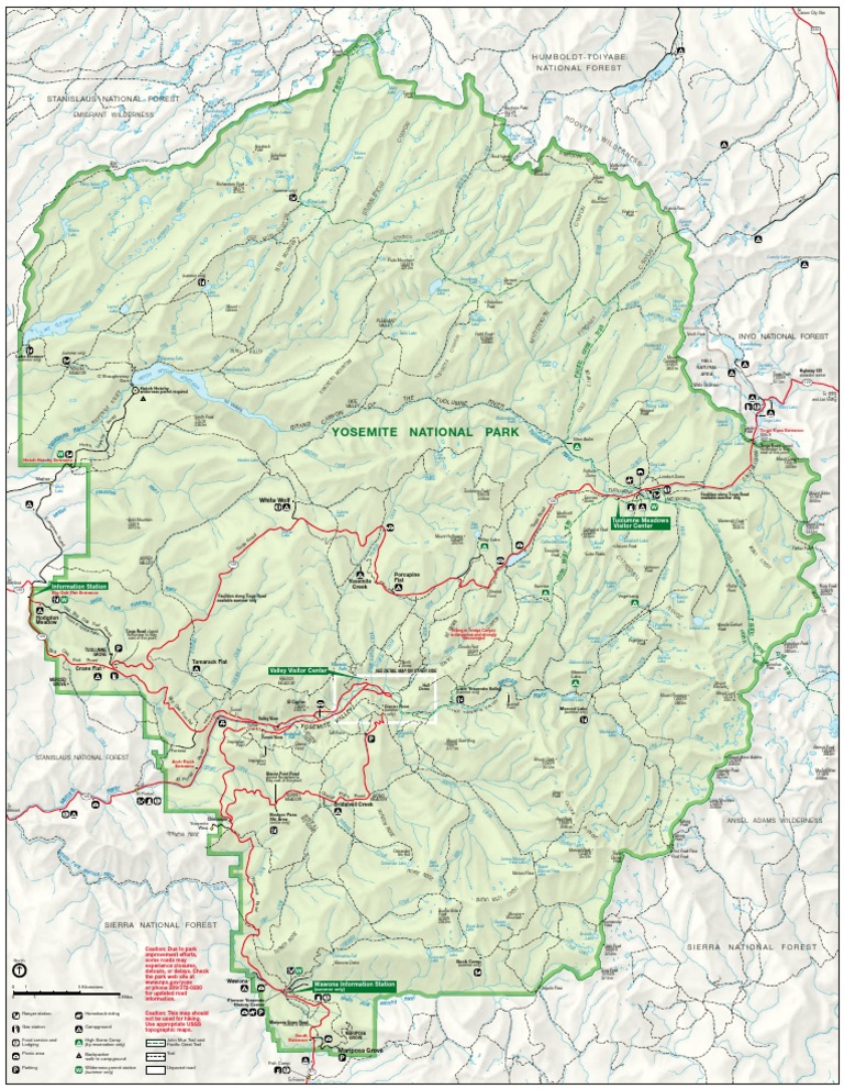 Yosemite National Park Map (2009) | PDF