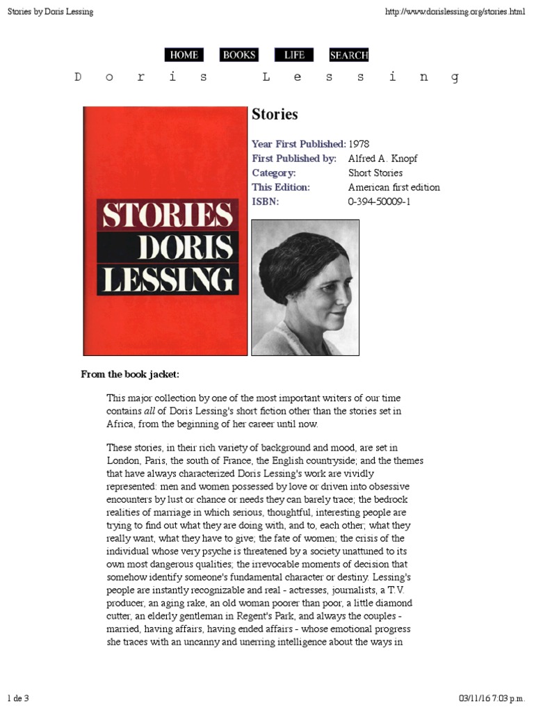 Stories by Doris Lessing | Doris Lessing | Fiction & Literature