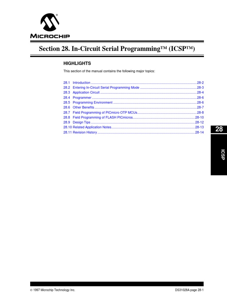 In-Circuit Serial Programming - Picmicro Mid-Range Mcu Family PDF | PDF | Pic Microcontroller ...