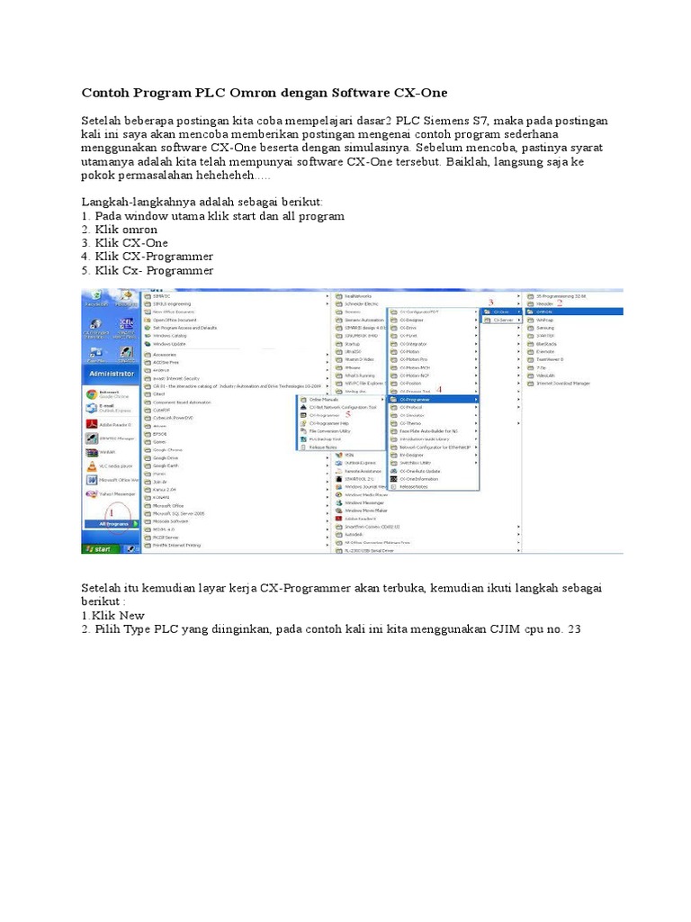 Contoh Program PLC Omron Dengan Software CX | PDF