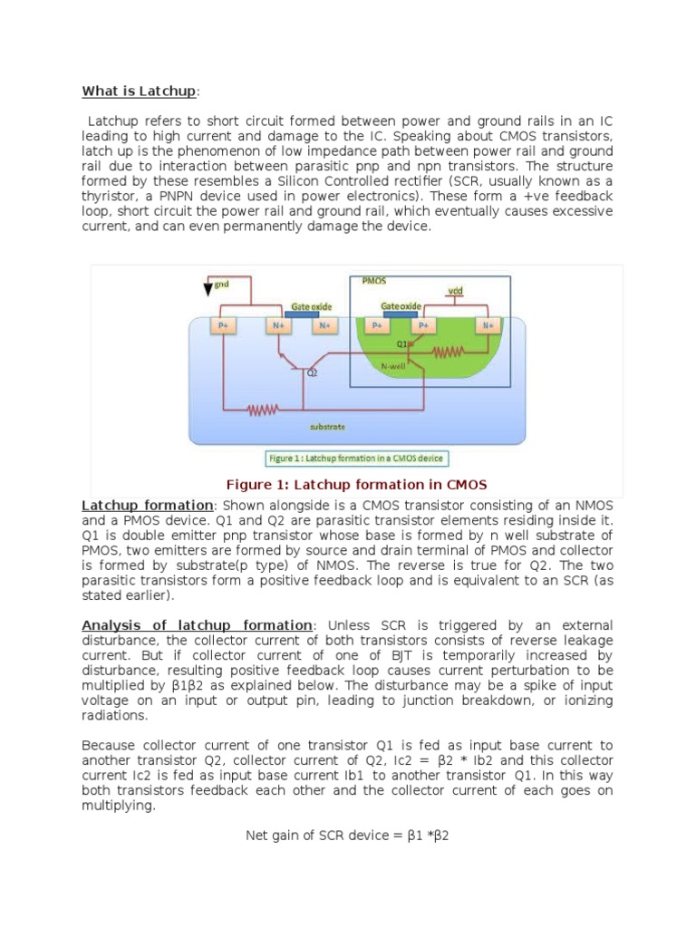 What Is Latchup | PDF | Field Effect Transistor | Mosfet