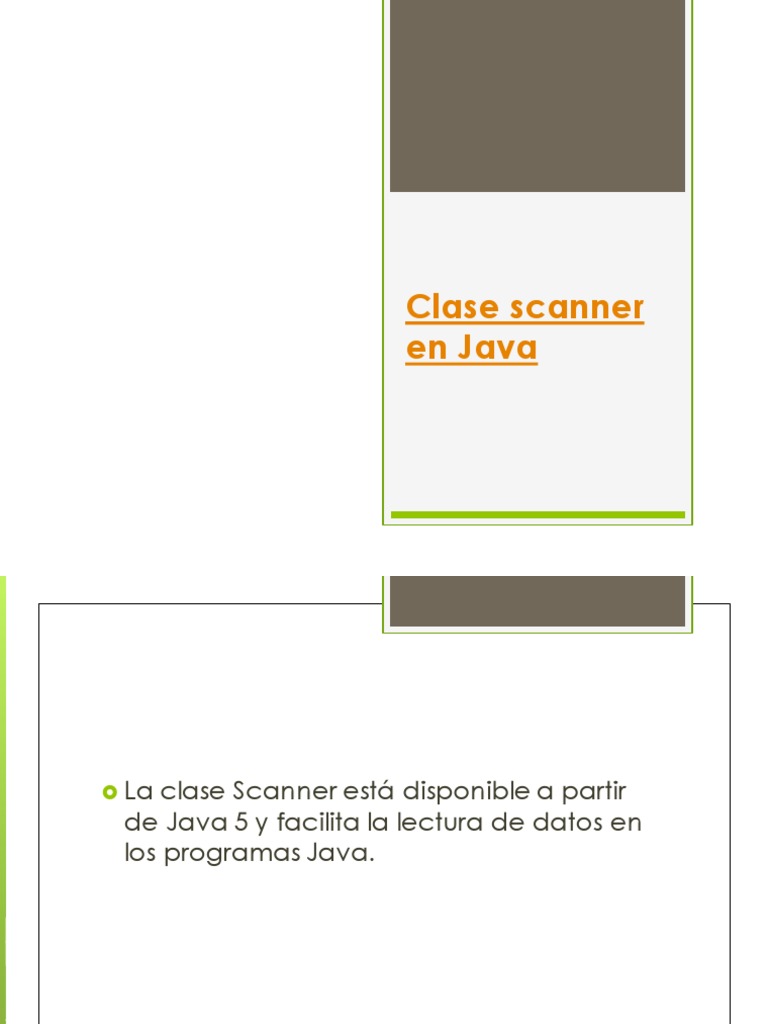 Clase Scanner en Java PDF | PDF | Java (lenguaje de programación ...