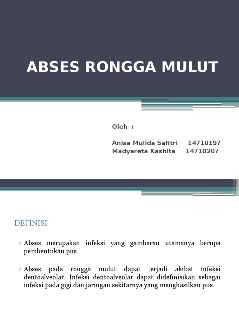Abses Rongga Mulut | PDF