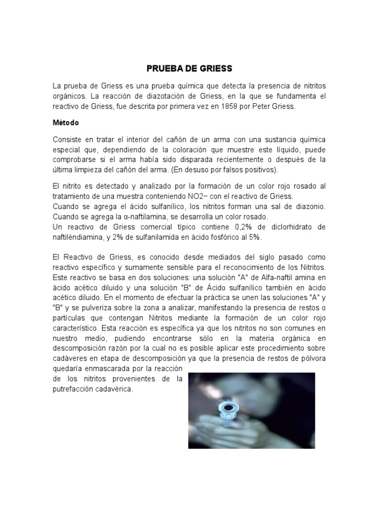 Prueba de Griess | PDF