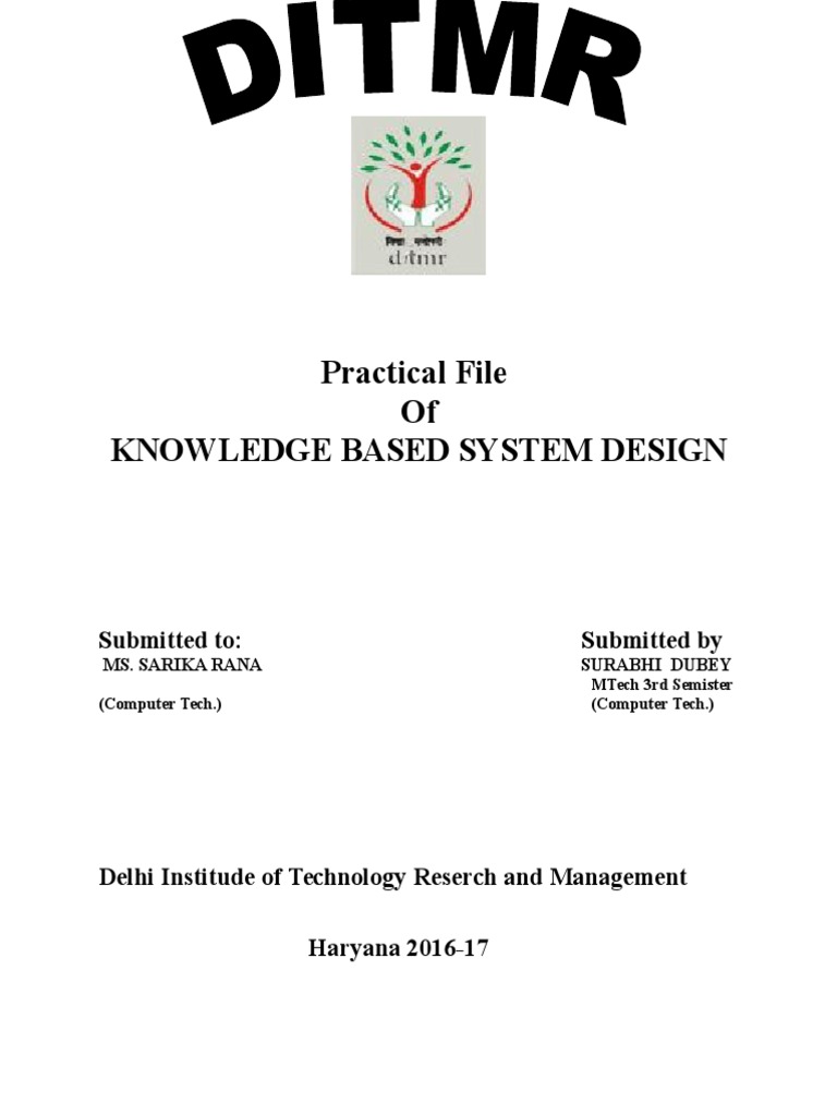 Practical File of Knowledge Based System Design | PDF