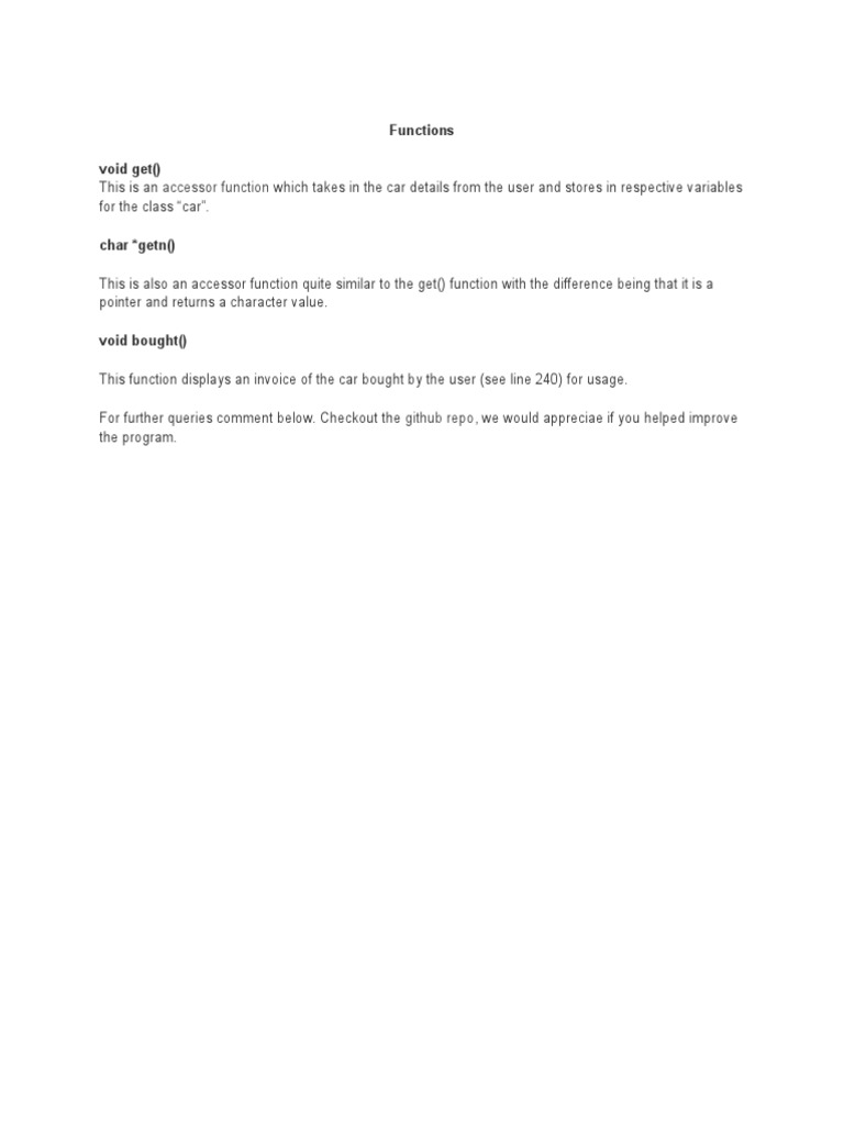 Accessor Function: Functions Void Get | PDF