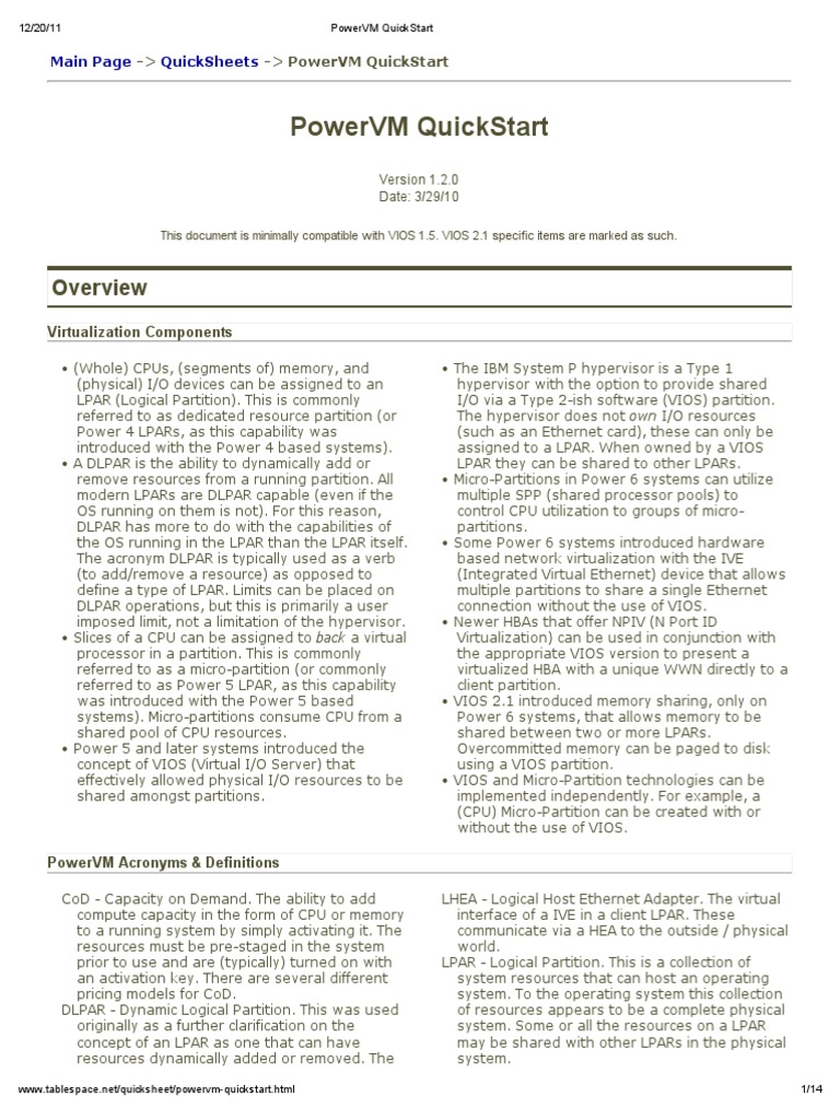 An Introduction to PowerVM Virtualization Components, CPU Allocation ...