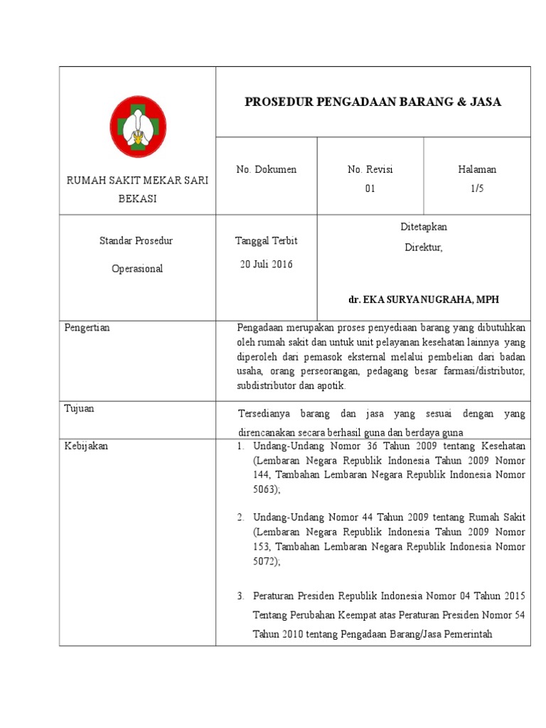 Sop Purchasing | PDF