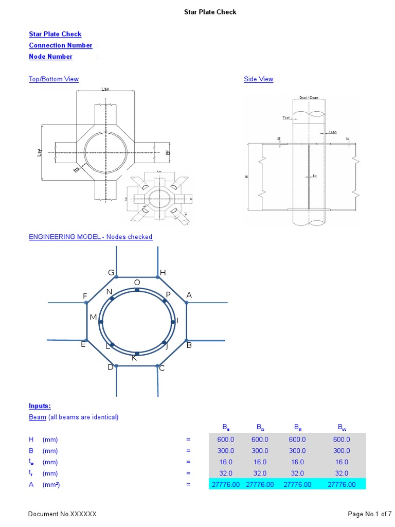 Star Plate Check Connection Number: Node Number: G H O P N | PDF