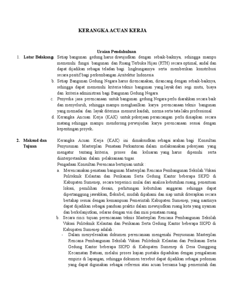 KAK Masterplan | PDF