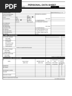 PNP Personal Data Sheet | PDF | Test (Assessment) | Income Tax