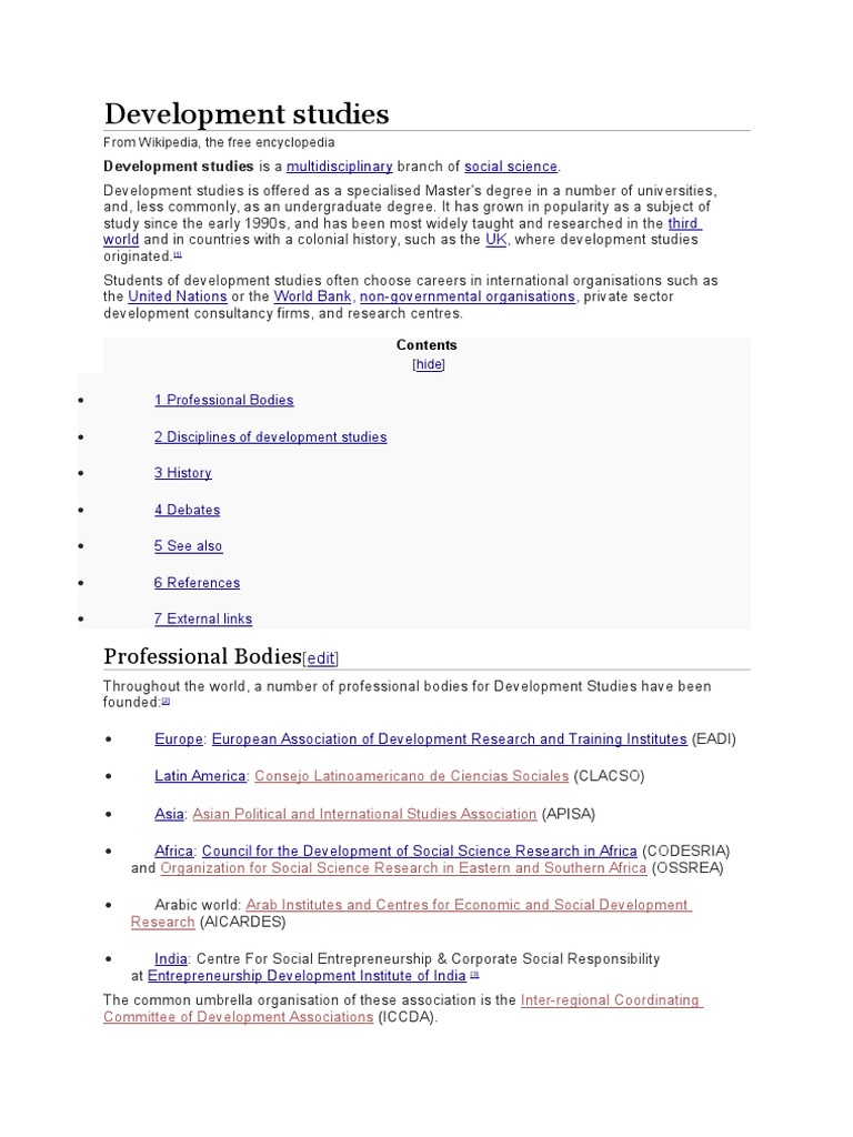 Development Studies | PDF | Development Economics | Economics