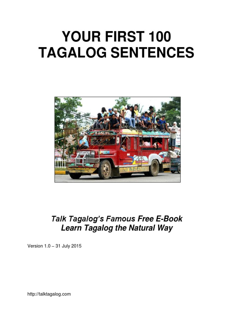 Your First 100 Tagalog Sentences | PDF | Tagalog Language | Phrase
