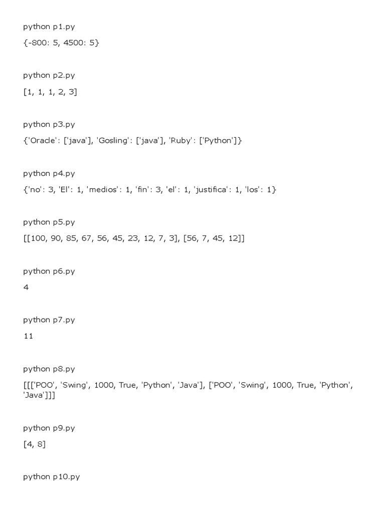 Solucion - Ejercicios Python | PDF