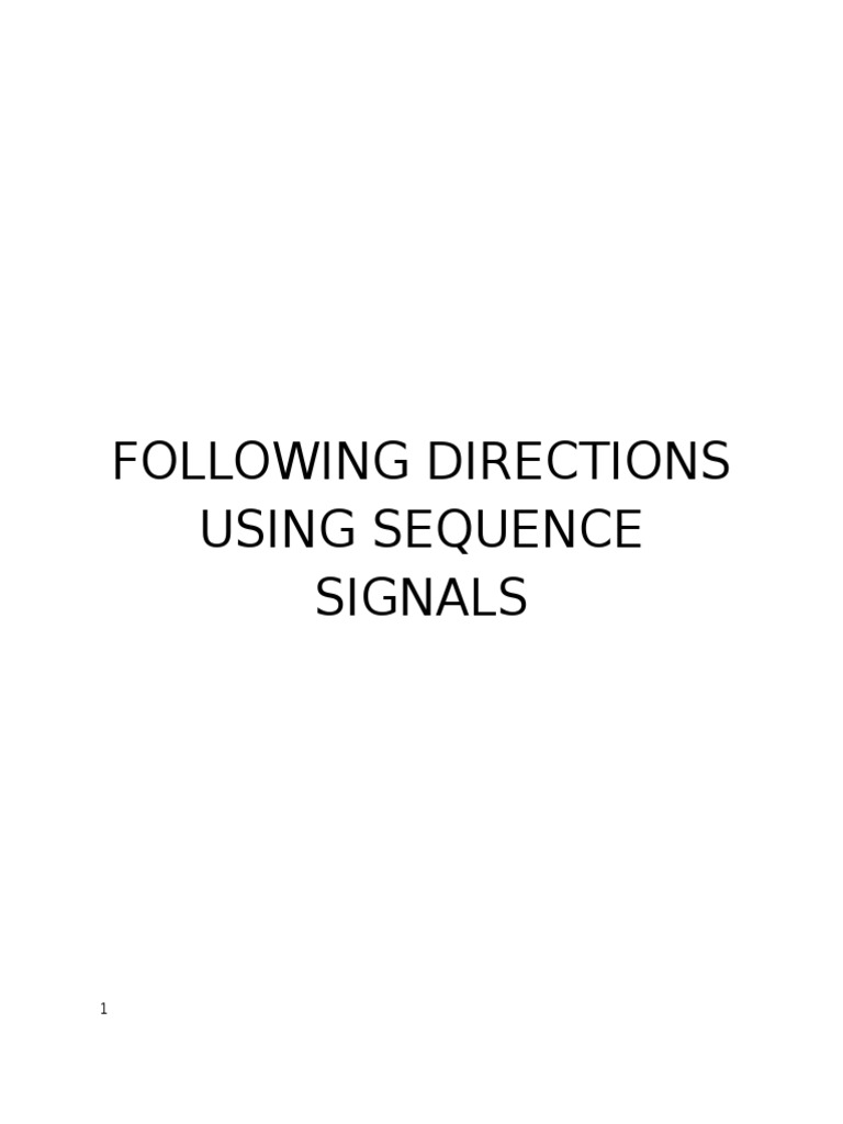 Following Directions Using Sequence Signals | PDF | Common Cold | Mango